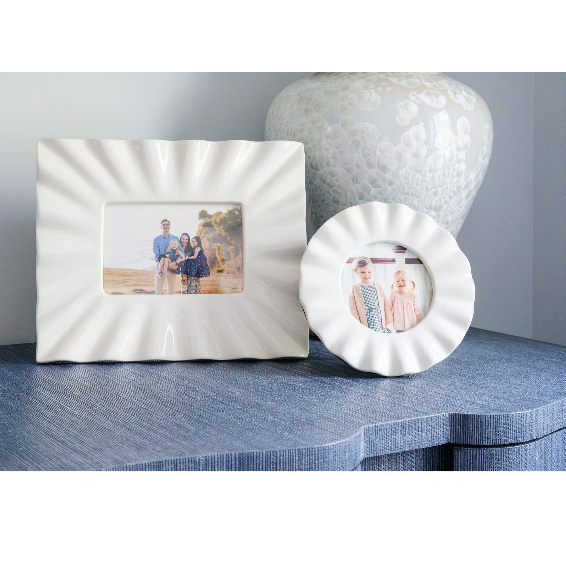Ruffle Round Photo Frame – Cailini Coastal