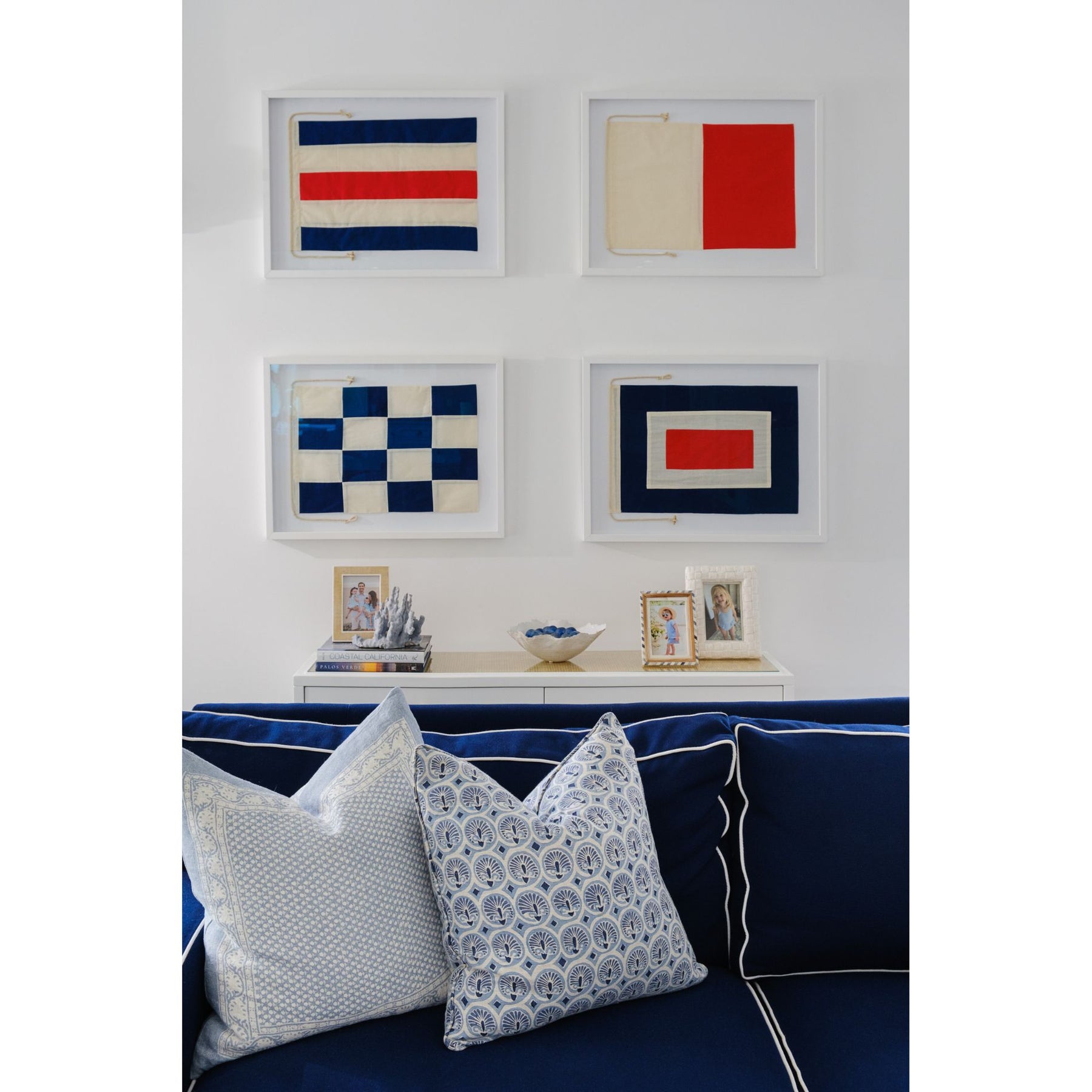 Nautical Signal Flag Framed Art - November - 19" H x 25" W – Cailini ...