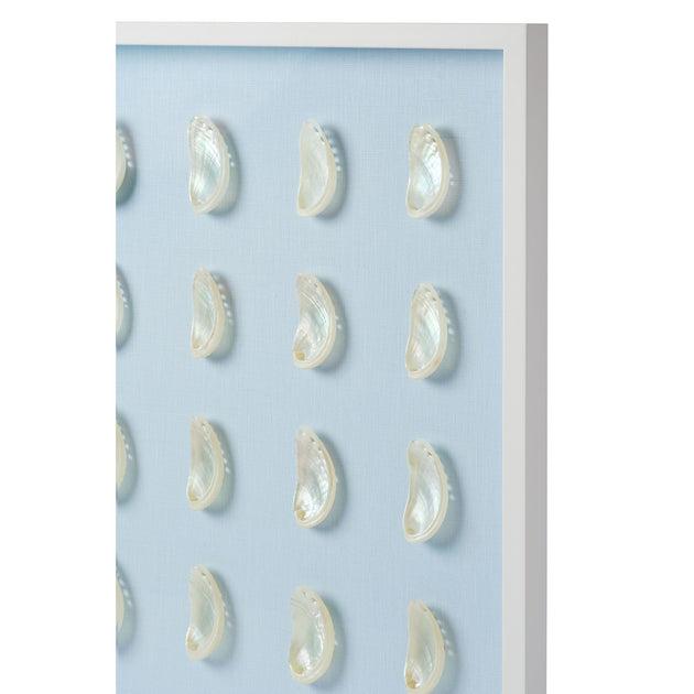 Pearl Abalone Shell Framed Art - Light Blue – Cailini Coastal