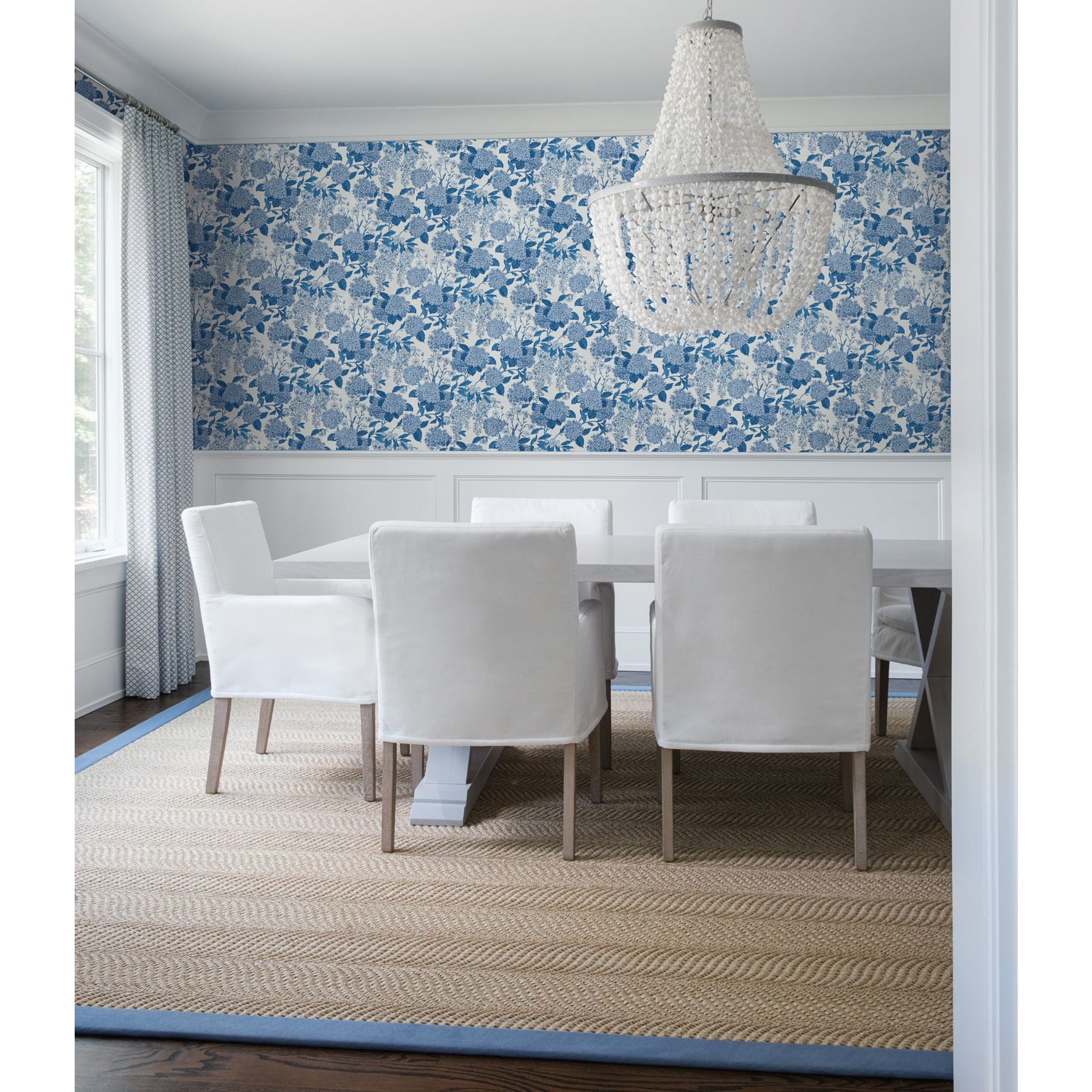 Endless Summer Hydrangea Paperweave Wallcovering Swatch – Cailini Coastal