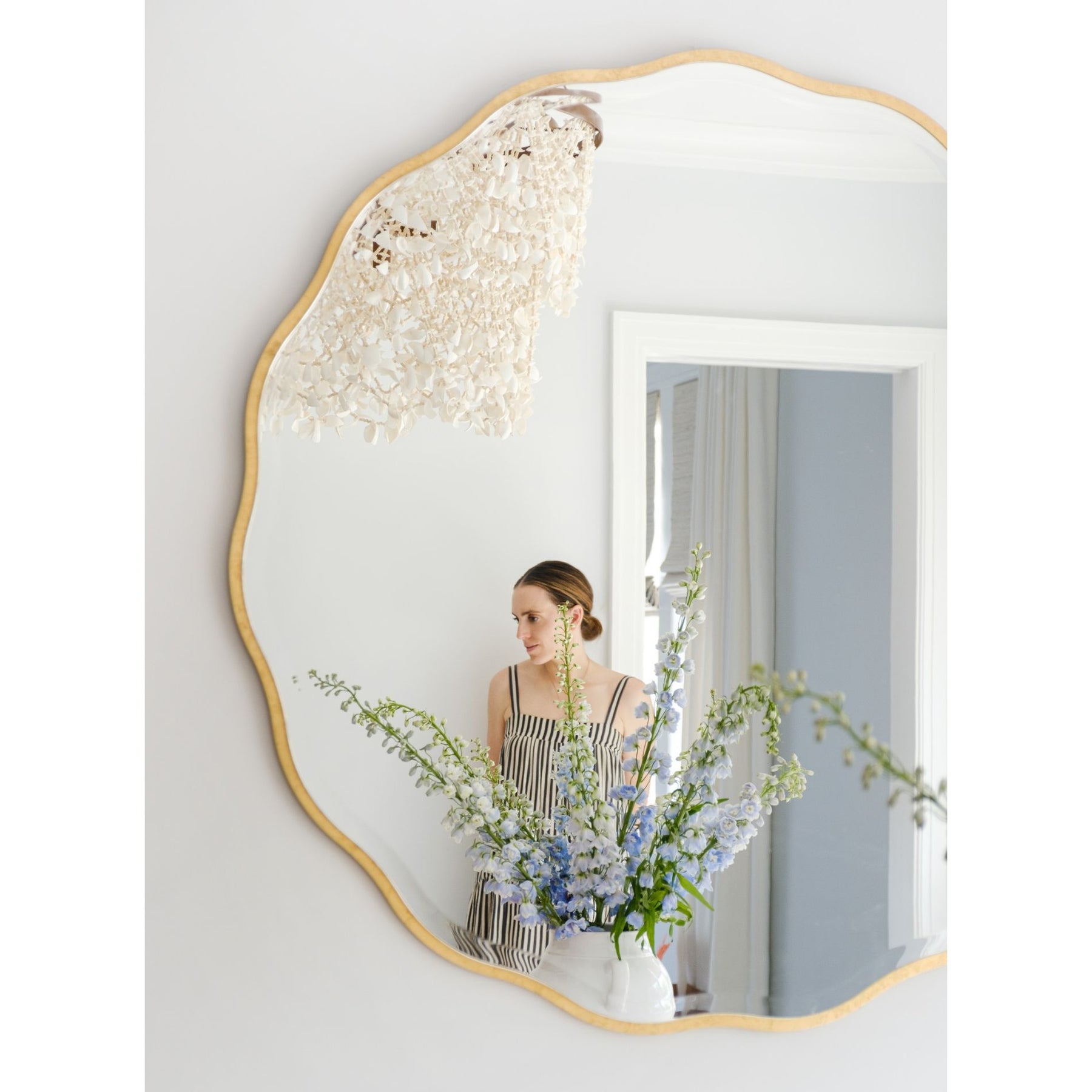 Golden Wave Round Mirror - CandiceMirror – Cailini Coastal
