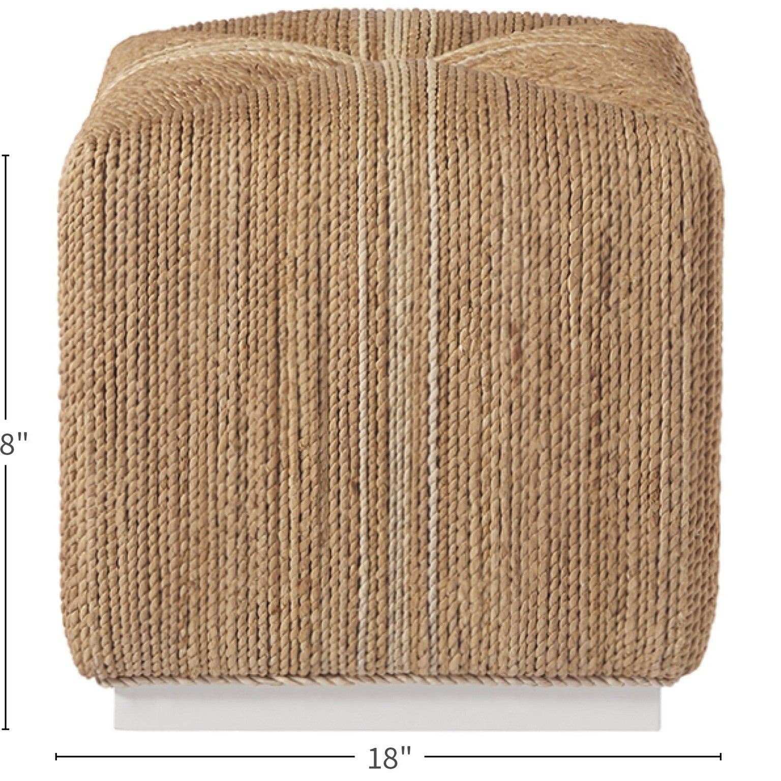 Maldives Abaca Stool - Natural - 18" W x 18" D x 18" H – Cailini Coastal