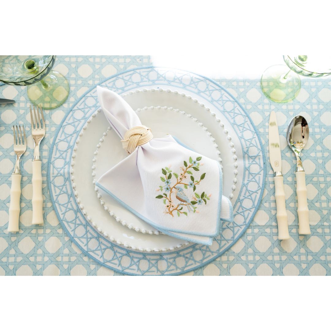 Wren Embroidered Napkin - Set of 2 By Randi Garrett – Cailini Coastal