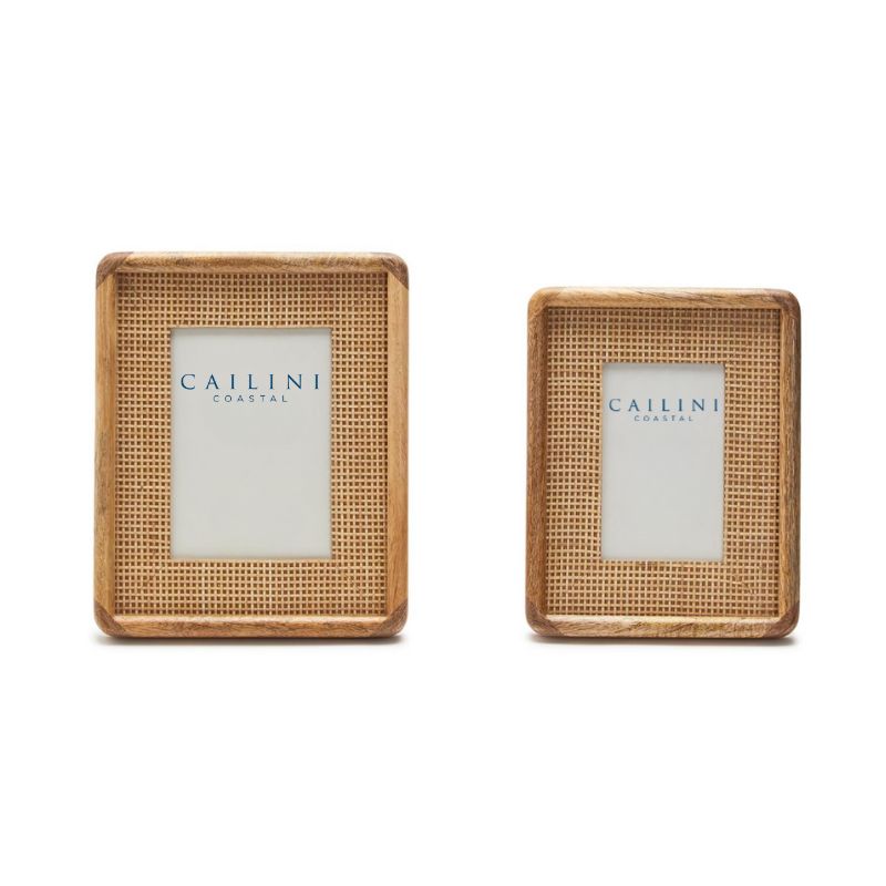 Wicker Scalloped Picture Frame - Cailini Coastal