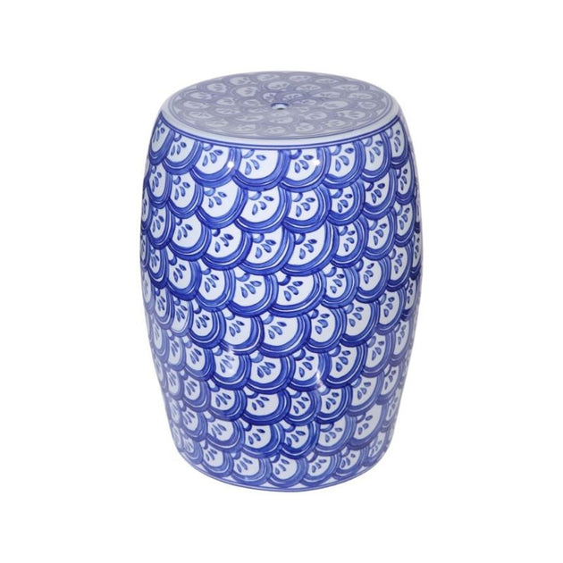 Lemon Garden Stool - Porcelain Stool - Cailini Coastal