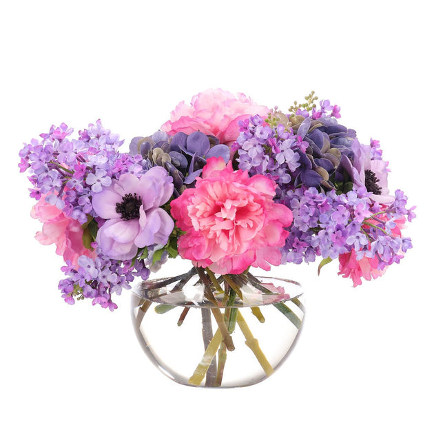 Peony & Lilac Faux Arrangement – Cailini Coastal