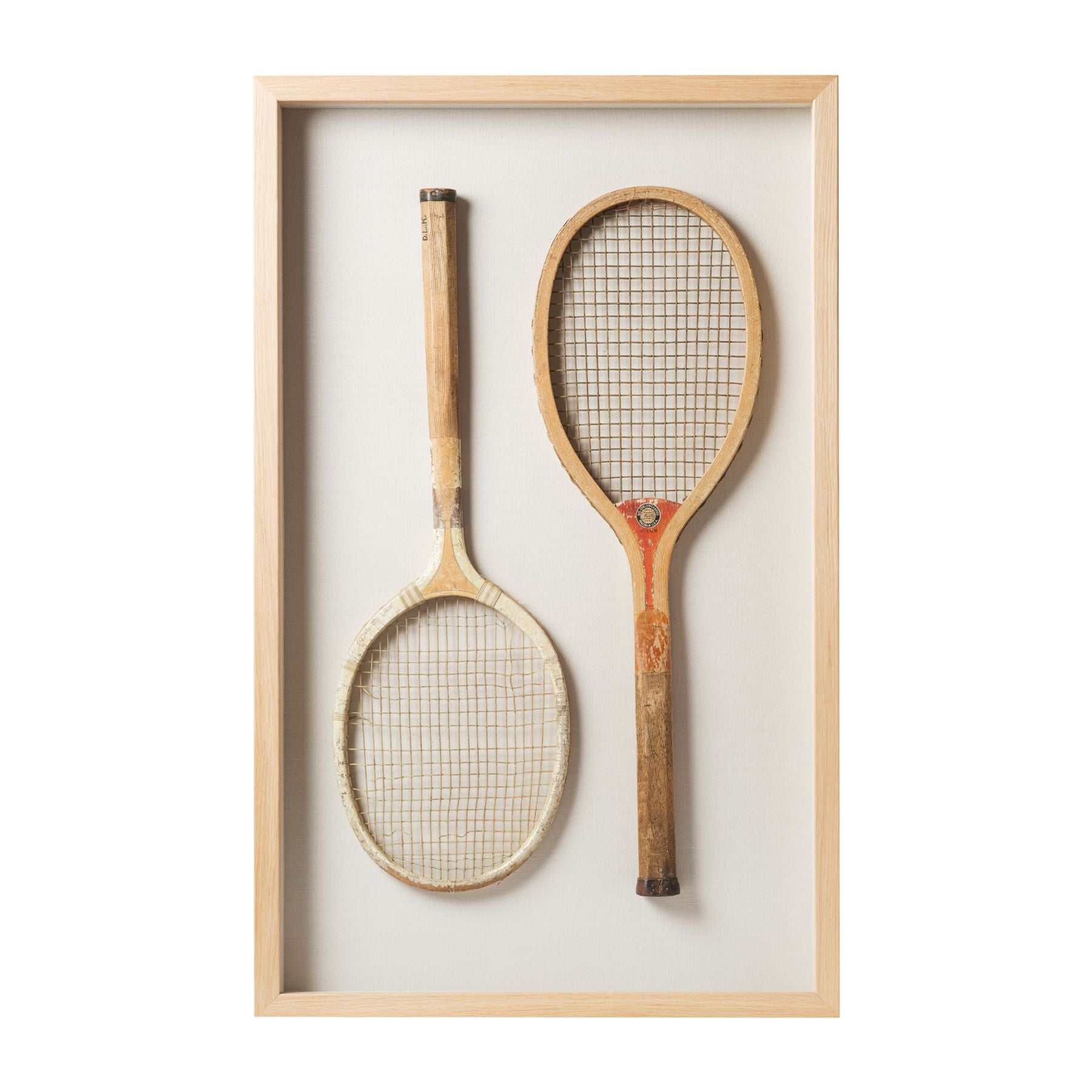 Vintage Tennis Racquets Framed Art - Cailini Coastal
