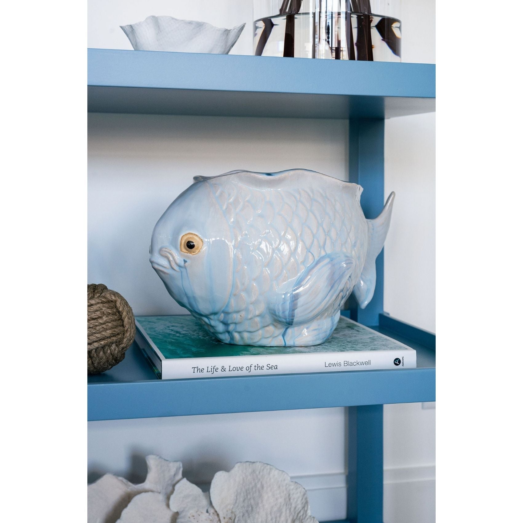 Big Fish Planter - Light Blue – Cailini Coastal