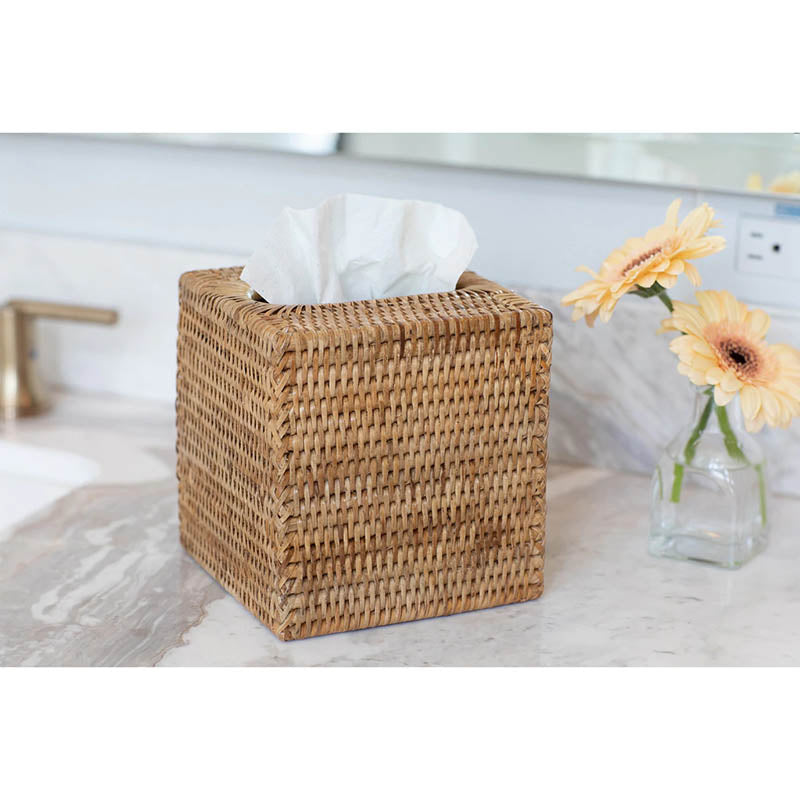 Sconset Column Tissue Box Cover - Natural – Cailini Coastal