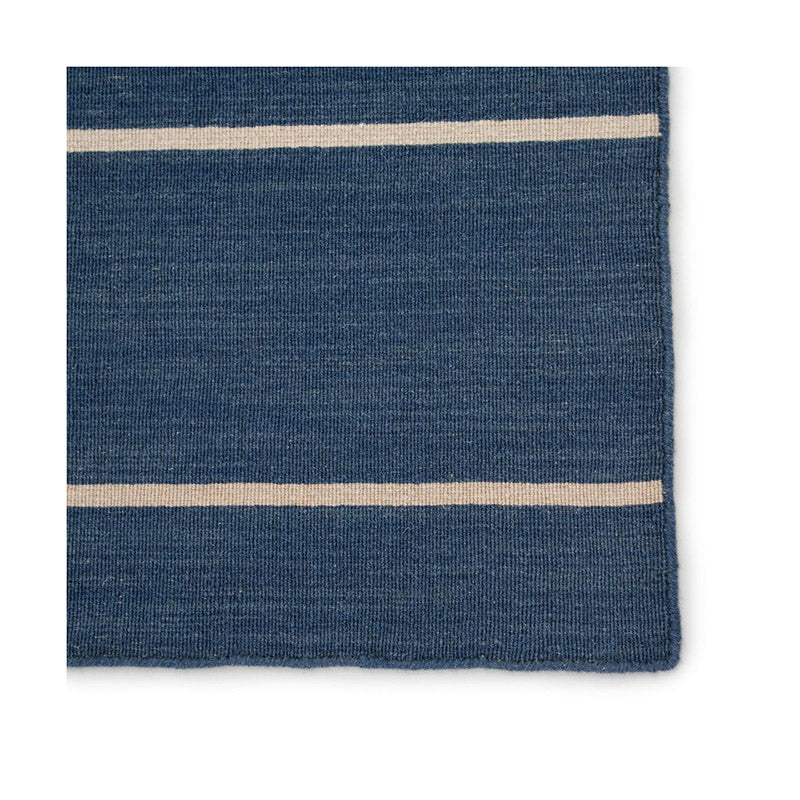 Cos Cob Stripe Wool Rug - Navy – Cailini Coastal