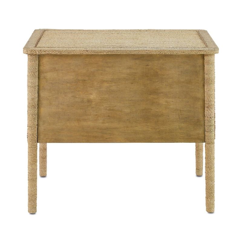 Kaipo 2-Drawer Wood & Rope Chest - Cailini Coastal