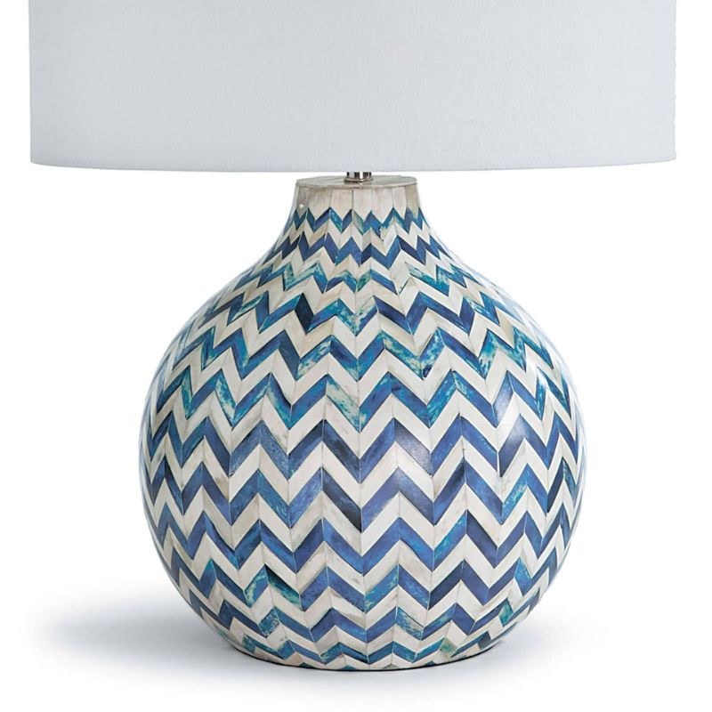Chevron Bone Table Lamp - Indigo – Cailini Coastal