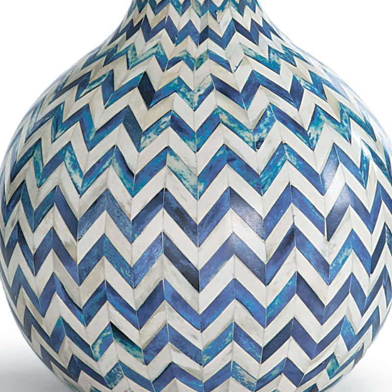 Chevron Bone Table Lamp - Indigo – Cailini Coastal
